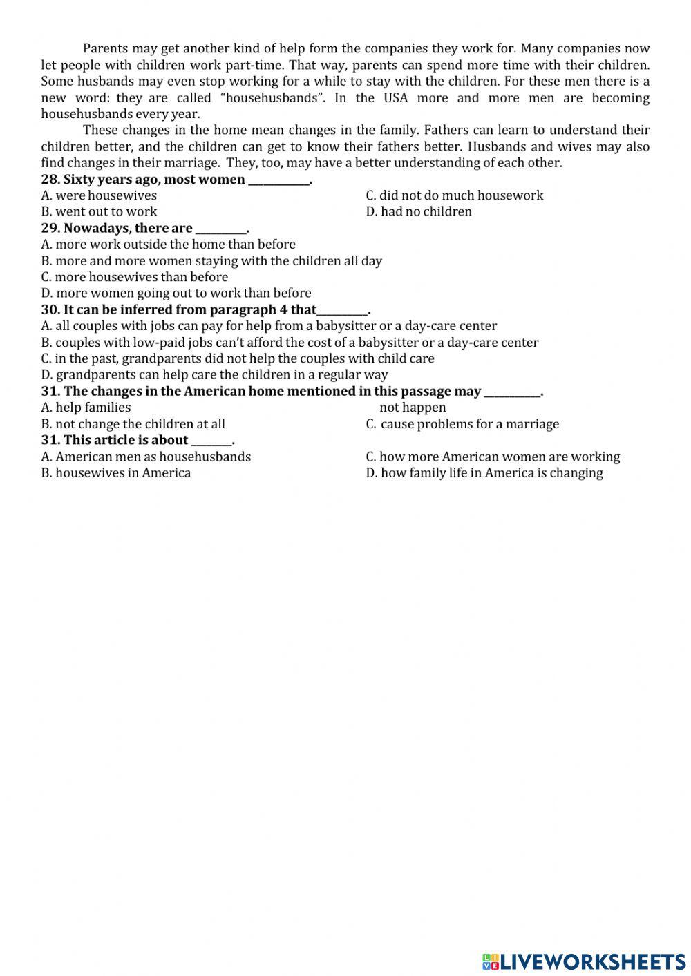 GR9.Practice test 13-14.(Basic) worksheet | Live Worksheets