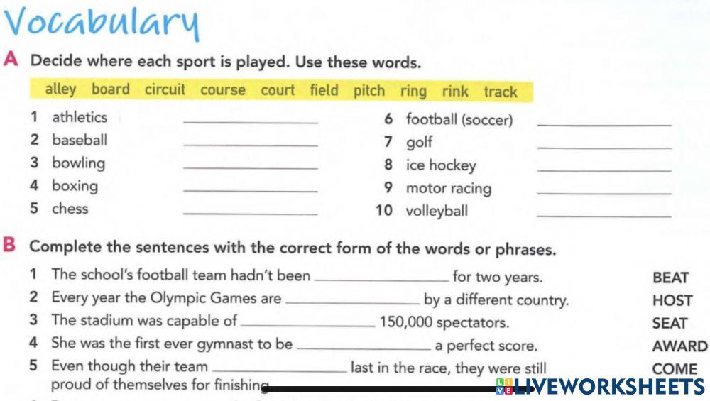 Game free activity | Live Worksheets