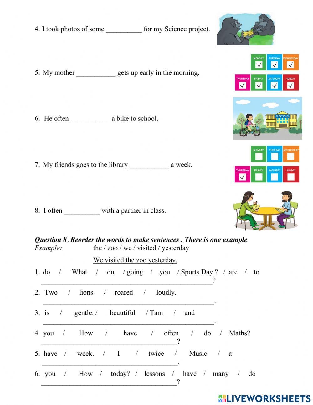 REVIEW THE FIRS… | Free Interactive Worksheets | 4213293