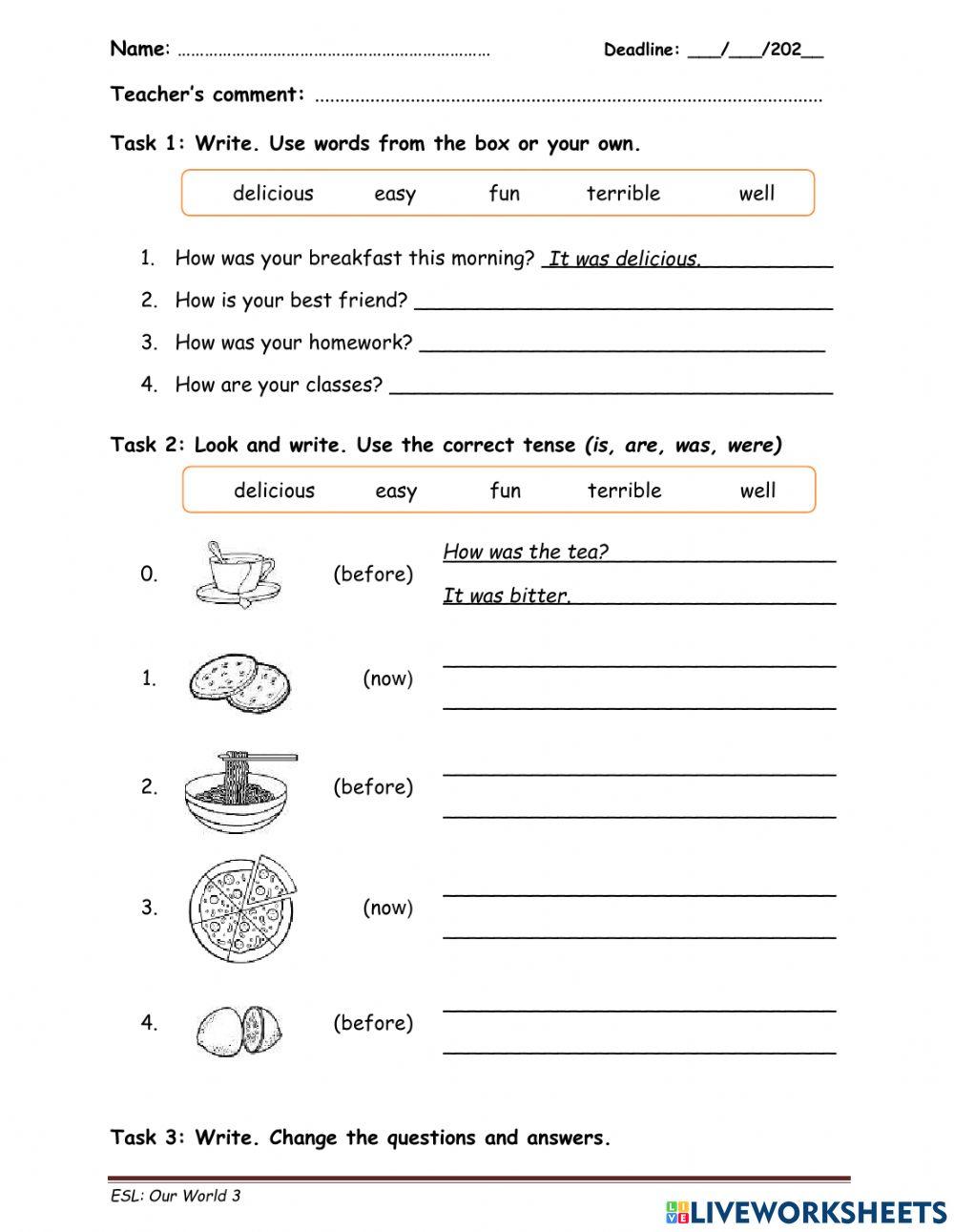 U4.1 OW3 online exercise for | Live Worksheets