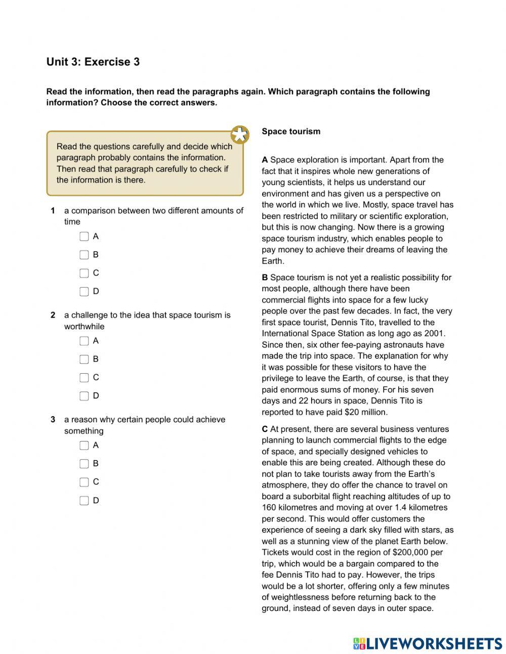 Mindset 2 - Rea… | Free Interactive Worksheets | 1756556