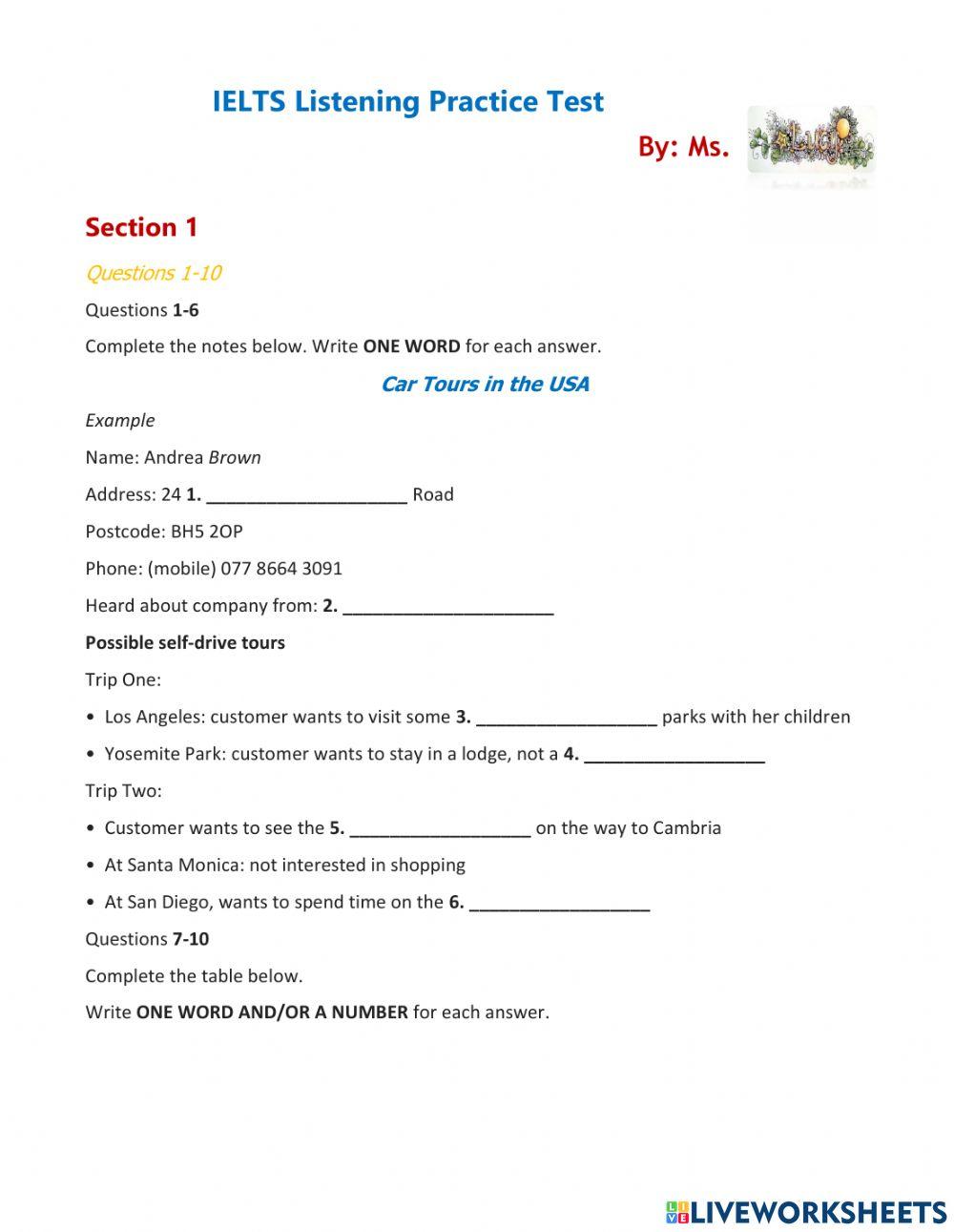 2649852 | Final Test for IELTS LISTENING 7.0 | Lee Chang