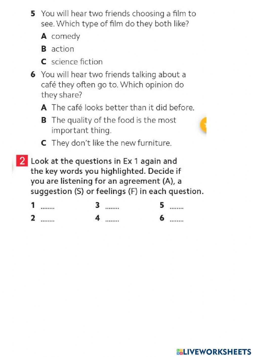 Identity worksheet for LASER B1 | Live Worksheets