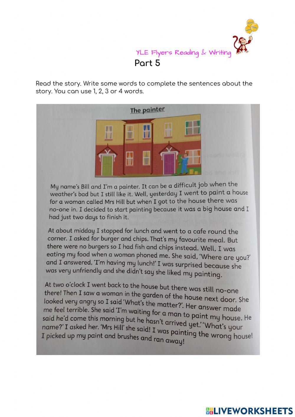 Flyers RW part 6 worksheet | Live Worksheets