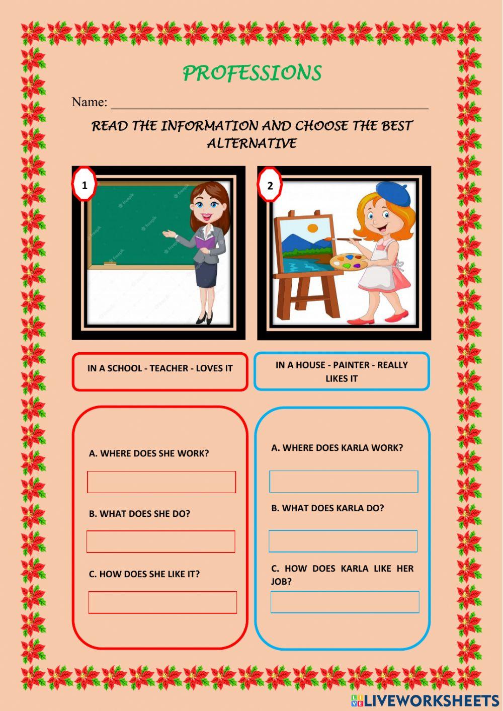 Professions-voc… | Free Interactive Worksheets | 1757304