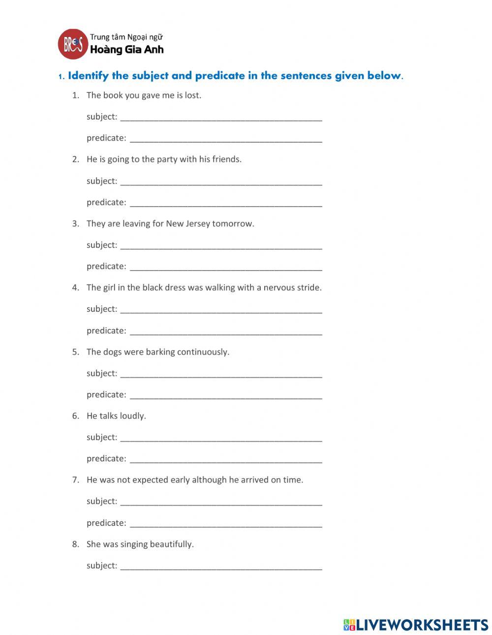 Exercise lesson 9 interactive worksheet | Live Worksheets