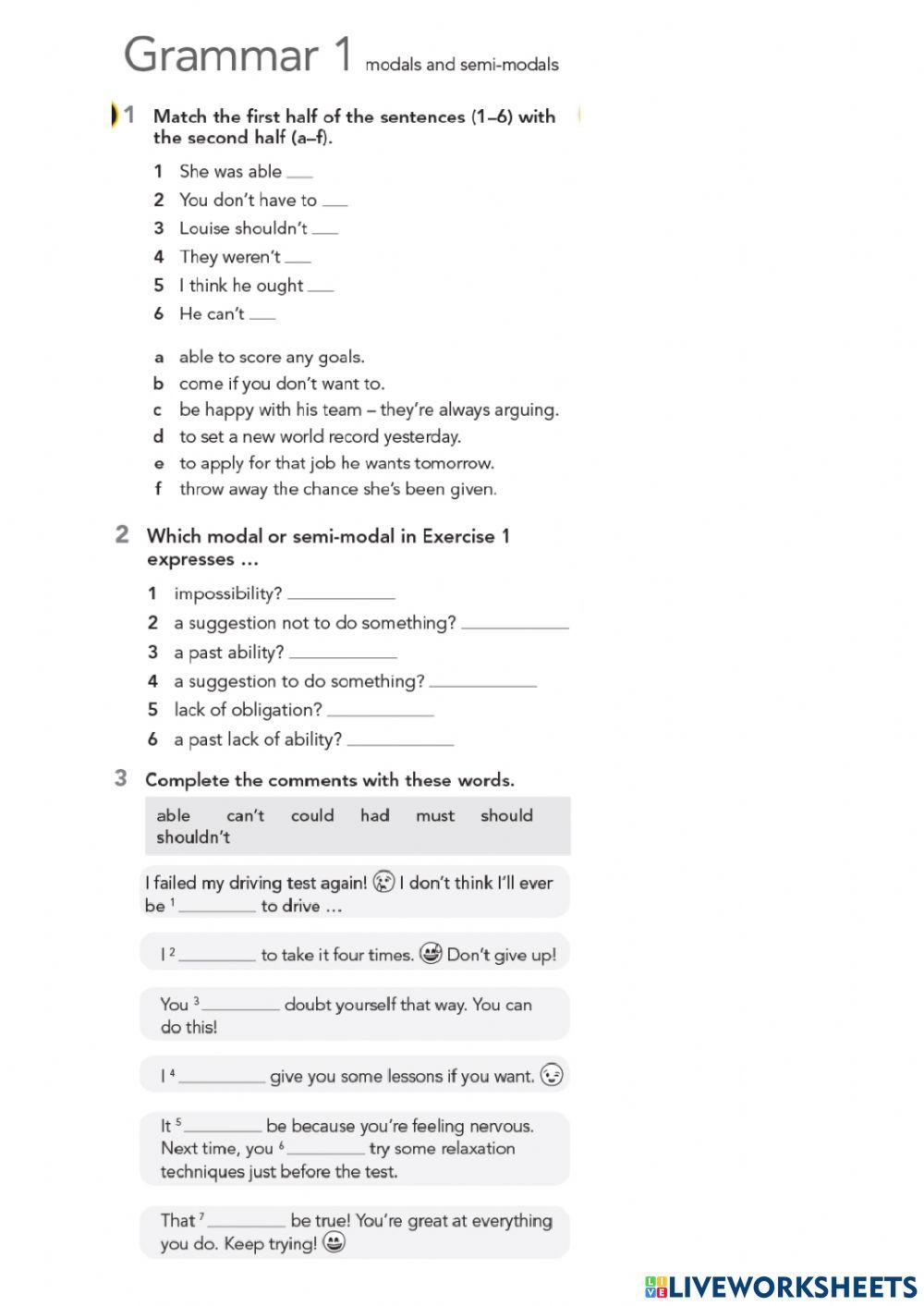 B1+ Unit 5 - Grammar 1 4269161 | Thuy Hang Ung | Live