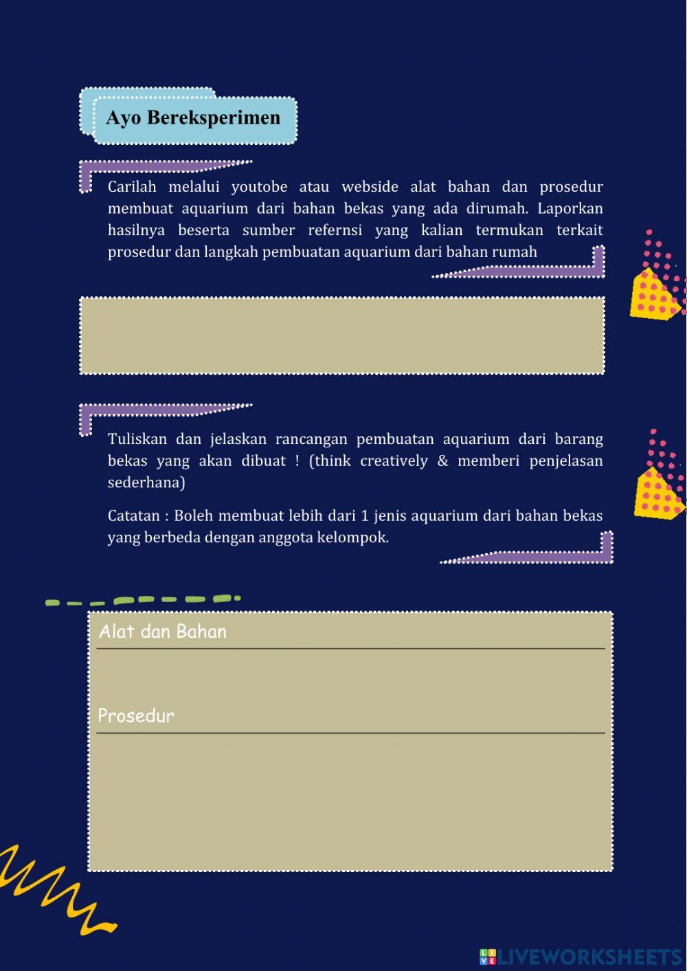 E-lkpd stem worksheet | Live Worksheets