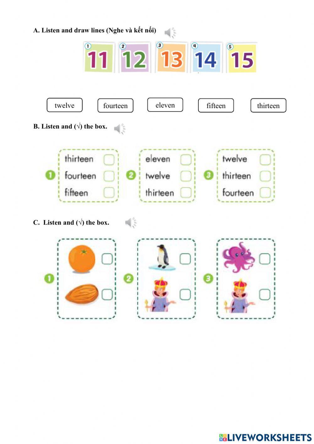 Numbers online exercise for 2 | Live Worksheets