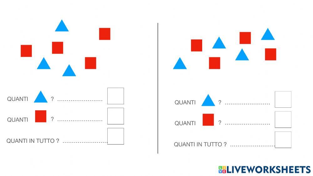 Numeri e quantità exercise | Live Worksheets