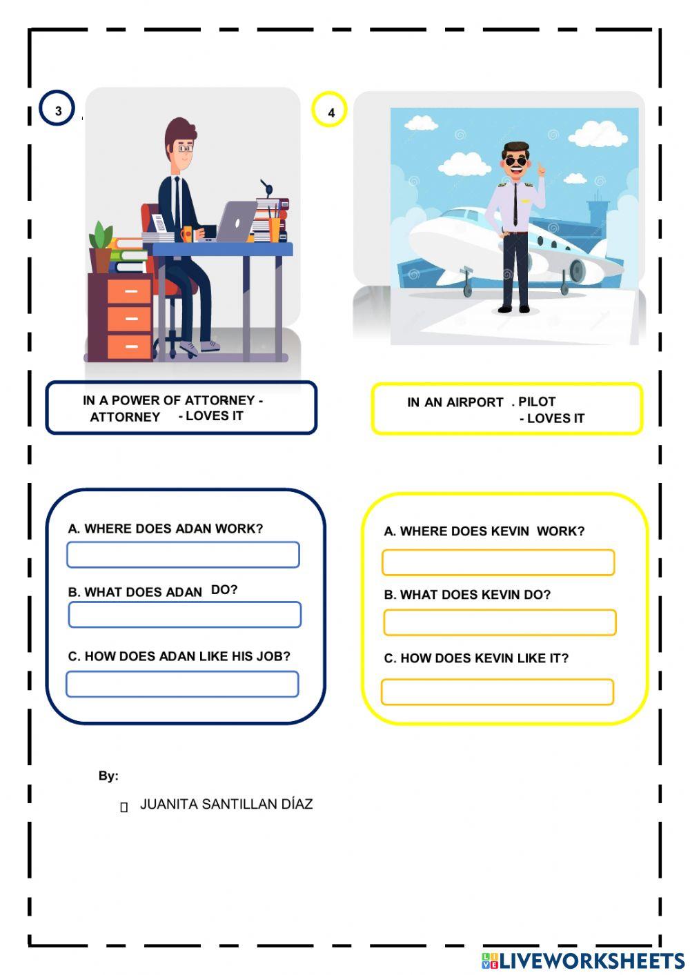 Job | Free Interactive Worksheets | 1758994