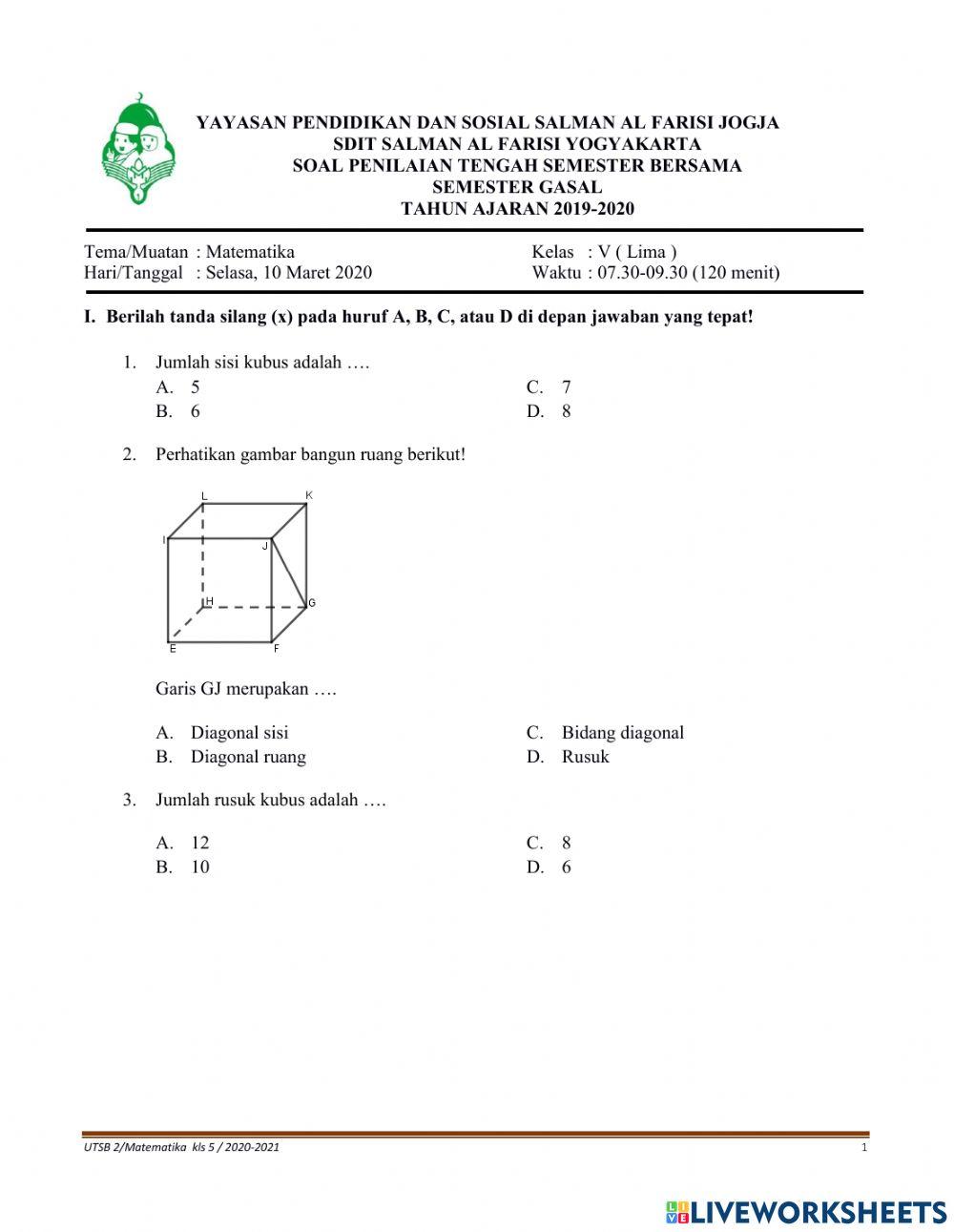 Trial test online worksheet for Grade 5 | Live Worksheets