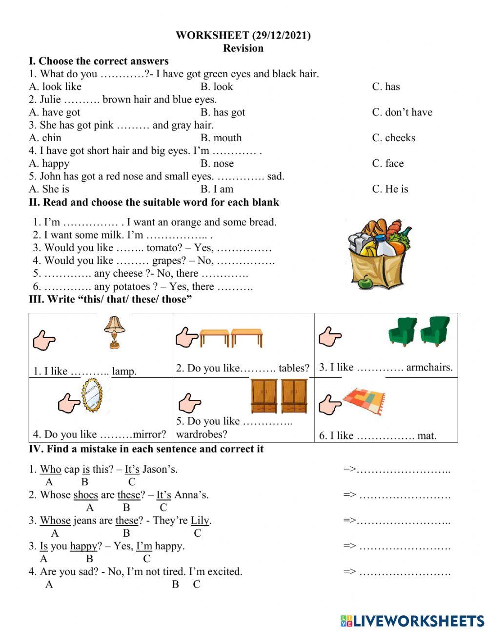 Revision Grade 2 29122021 | Nguyen Thi Hong | Live