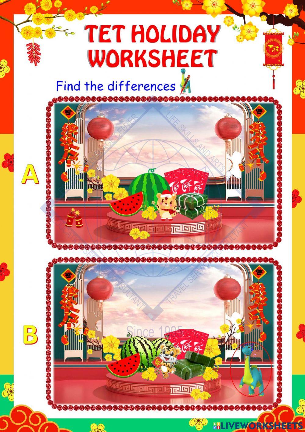 Tet holiday ws6 worksheet | Live Worksheets