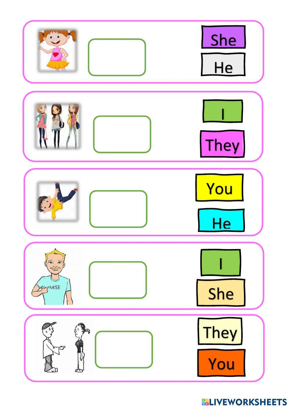 third personal pronouns online exercise for | Live Worksheets