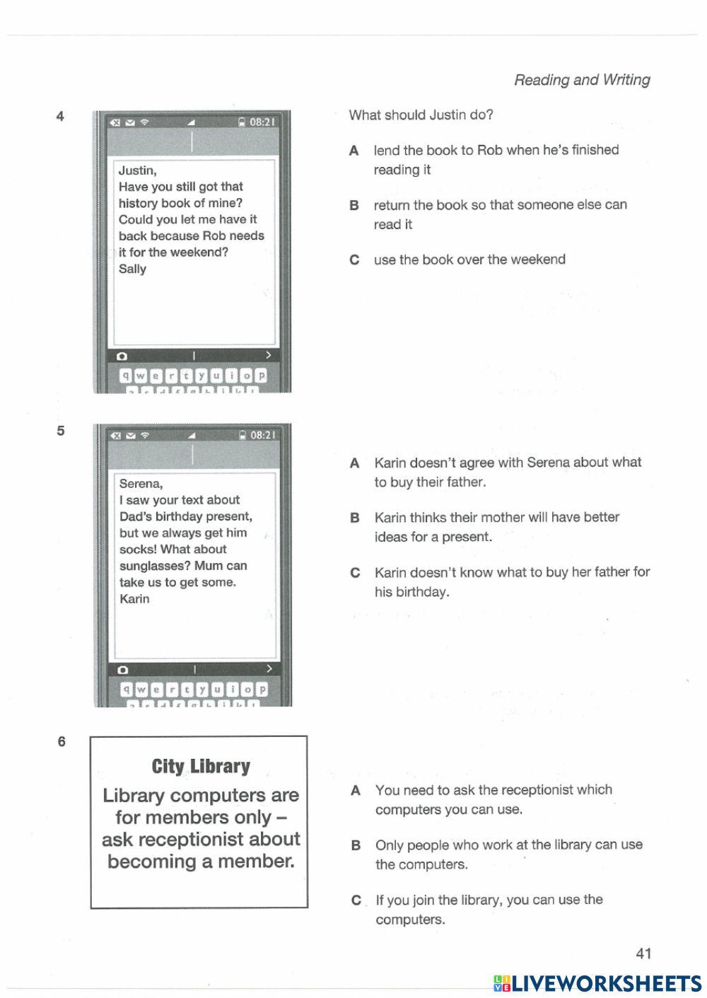 key-for-schools-1-a2-reading-test 3 2654974