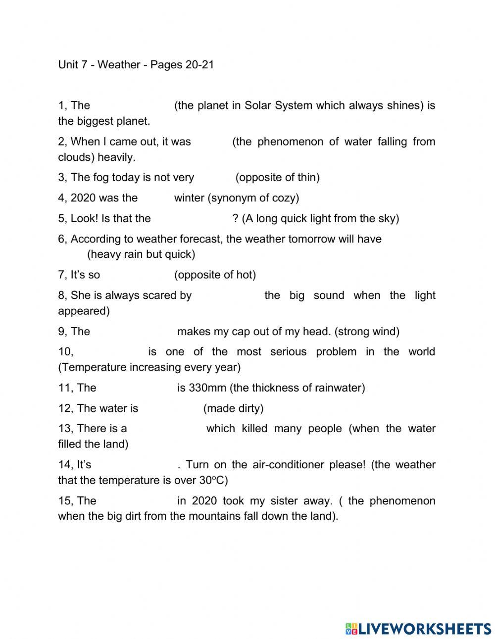 Sheet 2 interactive activity | Live Worksheets