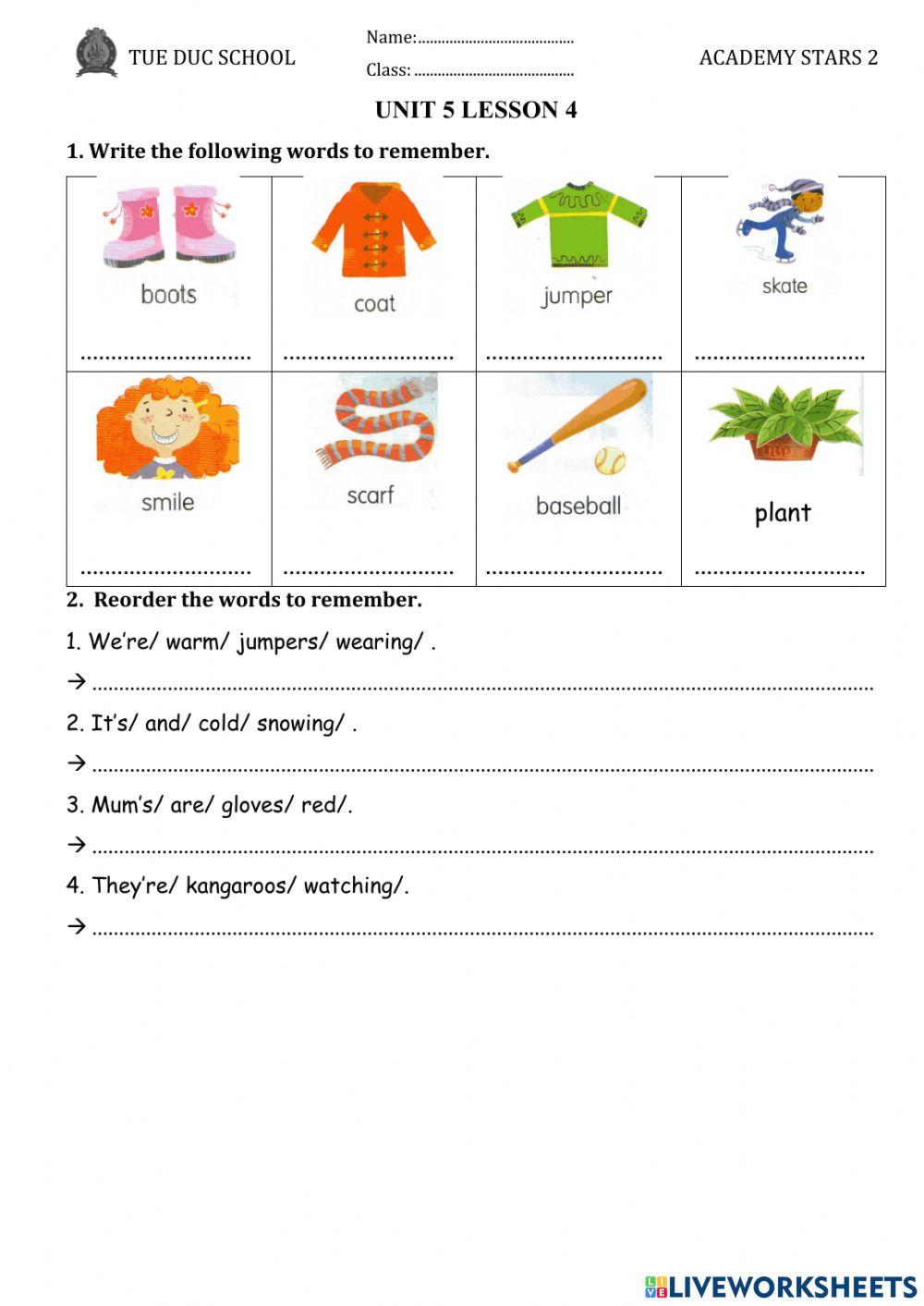 AS2 U5 L4 | Free Interactive Worksheets | 1706538