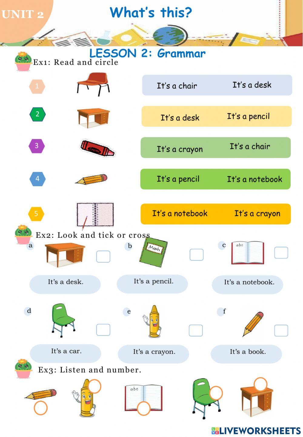 FF1 Unit 2: Lesson 2 online exercise for | Live Worksheets