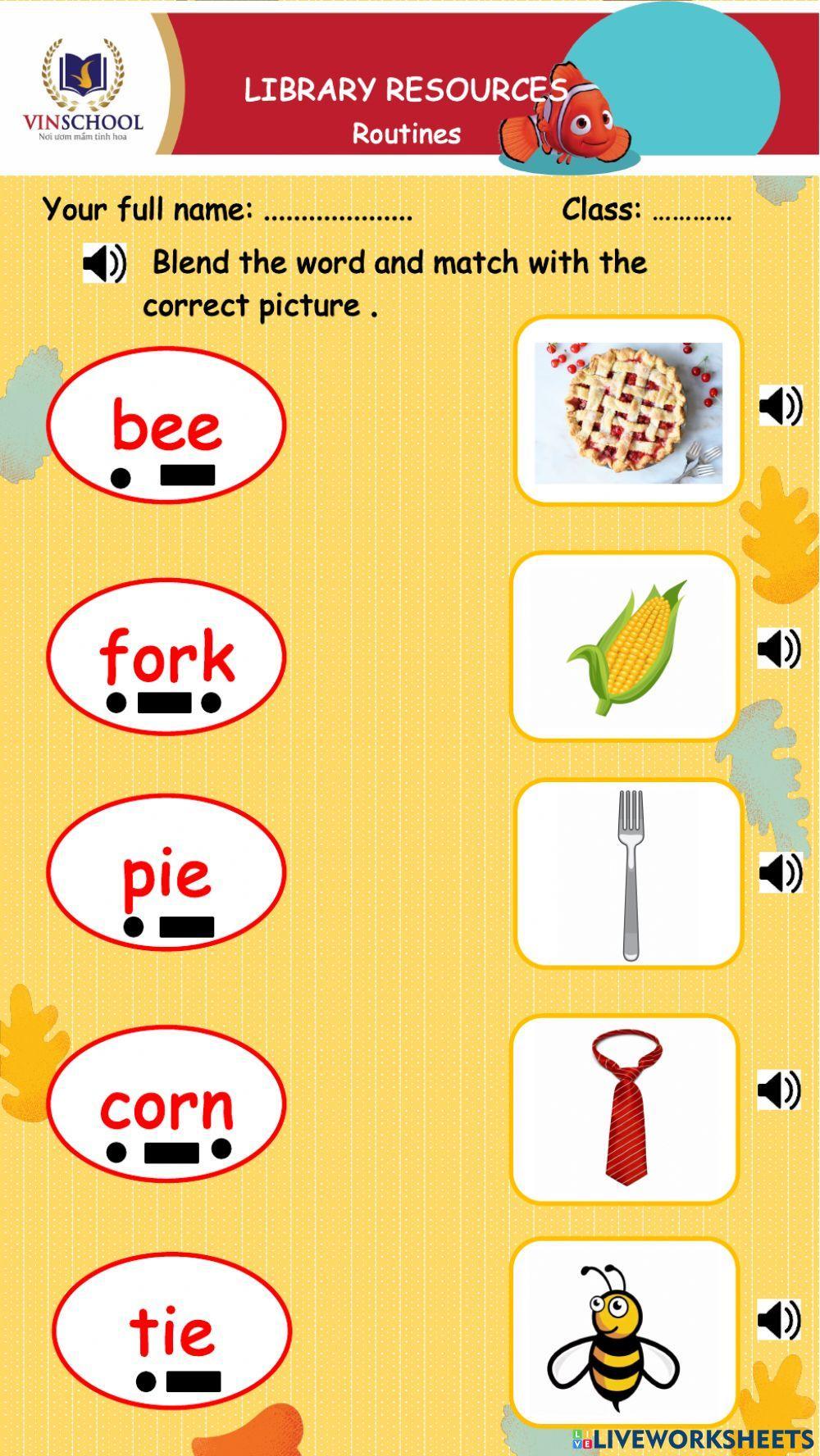 Phonics | Free Interactive Worksheets | 1704919