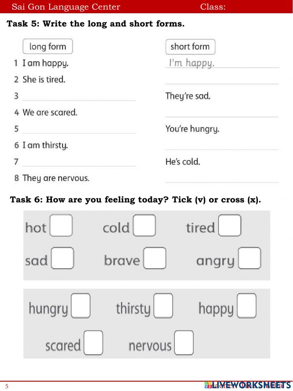 They're happy n… | Free Interactive Worksheets | 1704909