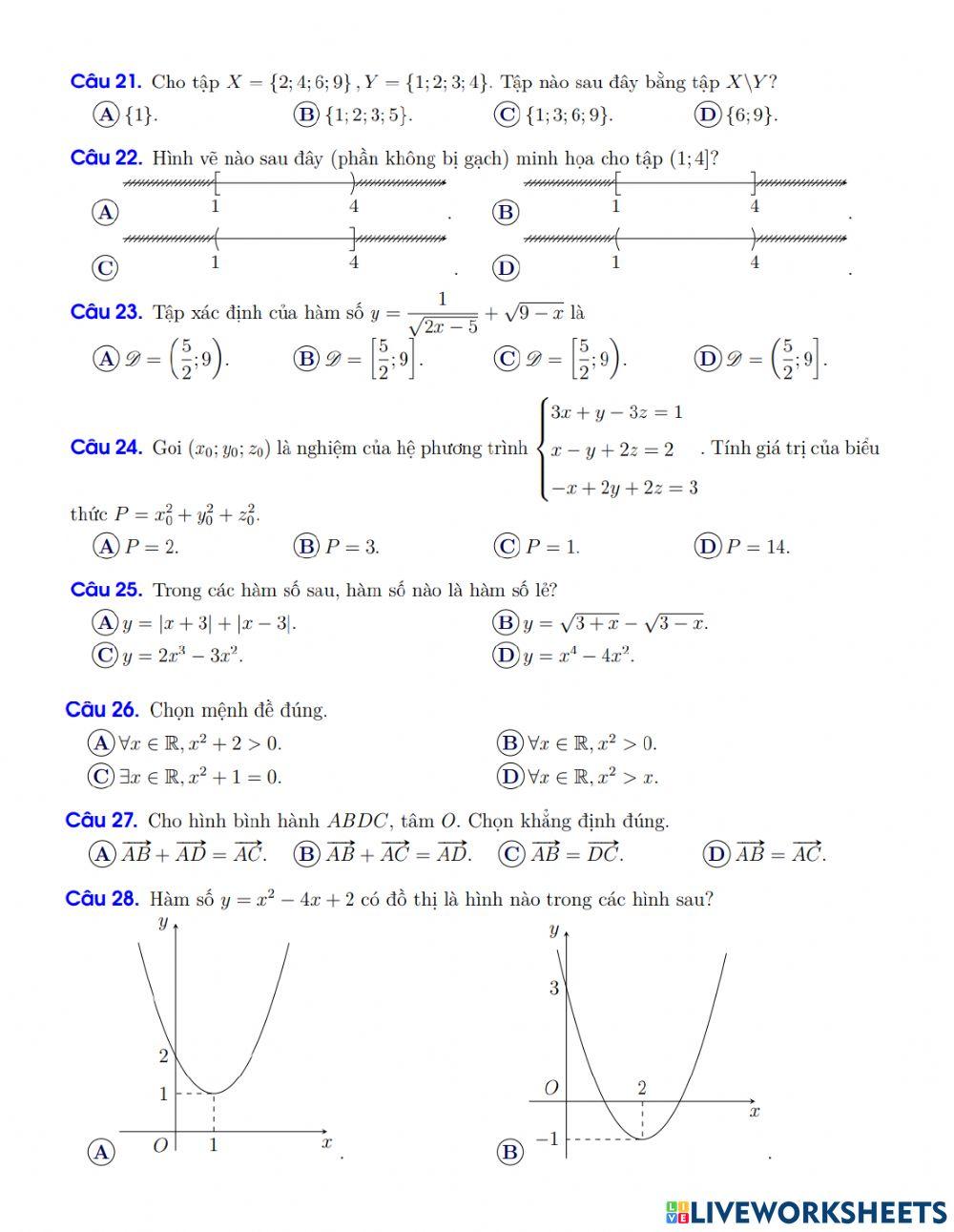 Math 10 worksheet | Live Worksheets