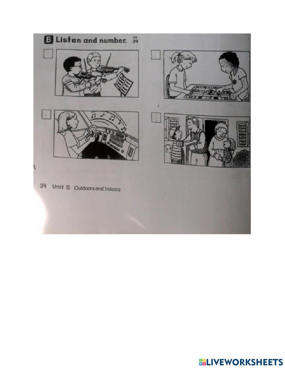 Listen and number online pdf worksheet | Live Worksheets