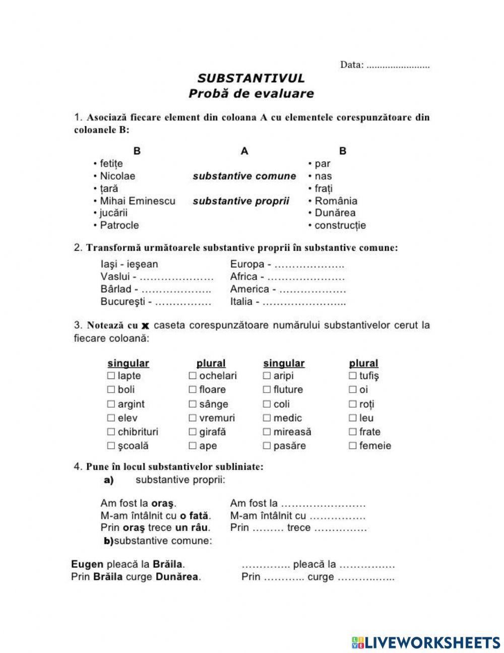 romana 1 online exercise for | Live Worksheets