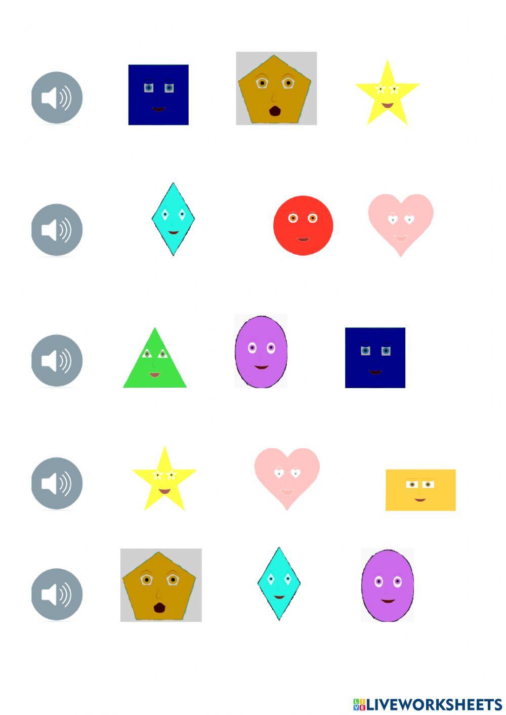 Shapes 1705682 | TeacherMelanIre | Live Worksheets