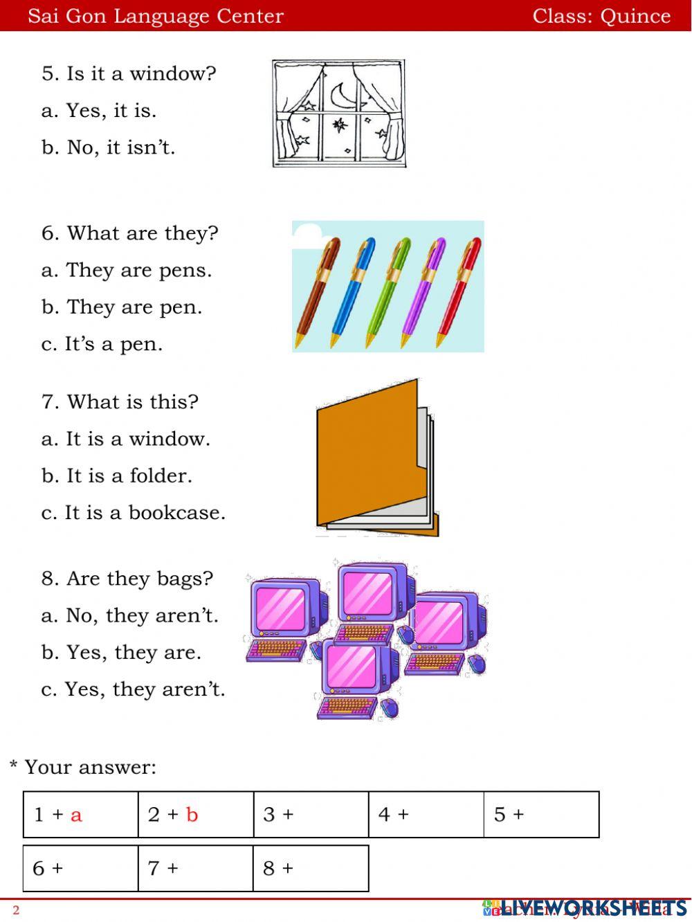 School things online exercise for Grade 1 - 2 | Live Worksheets