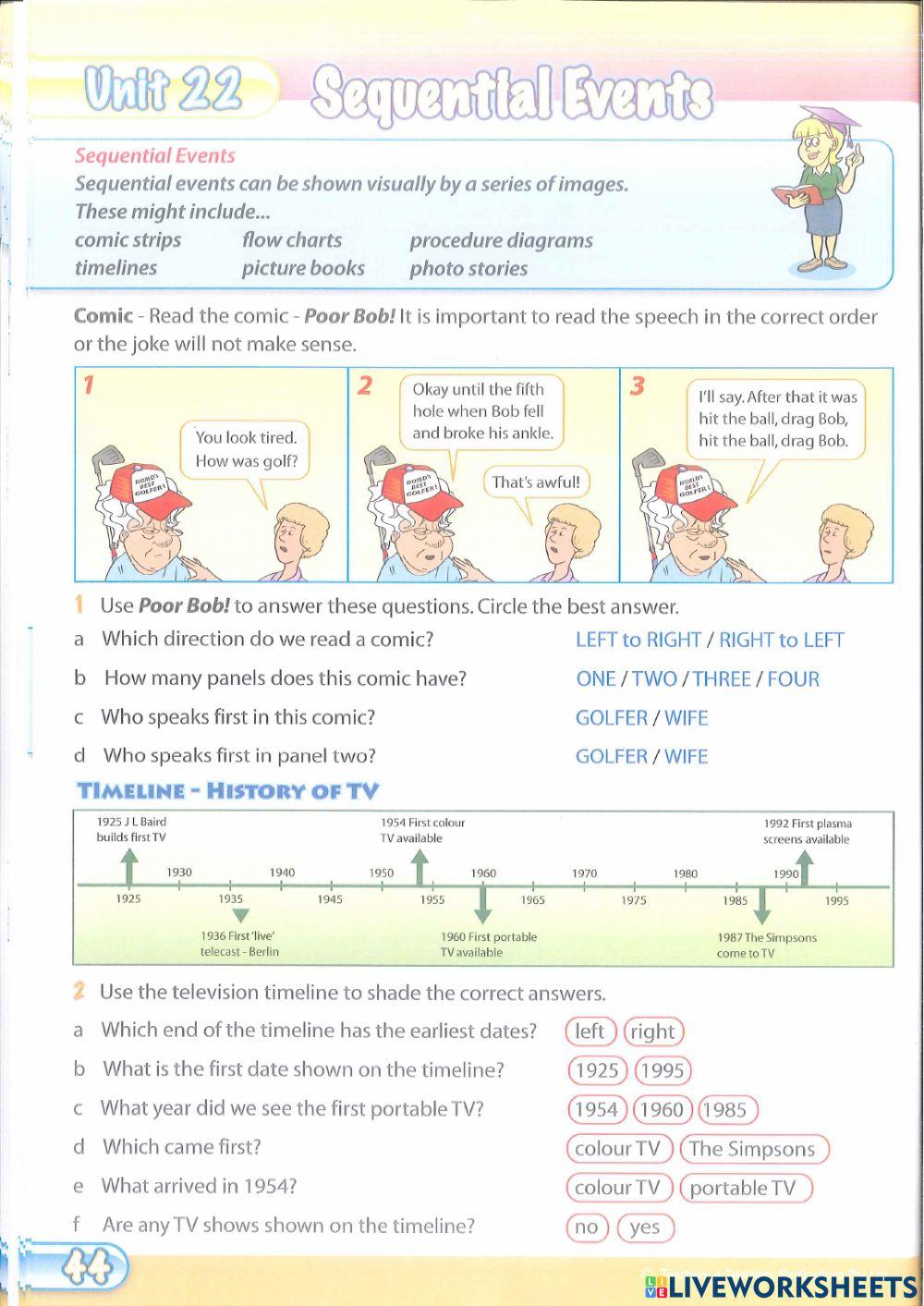 Sequential Events online exercise for | Live Worksheets