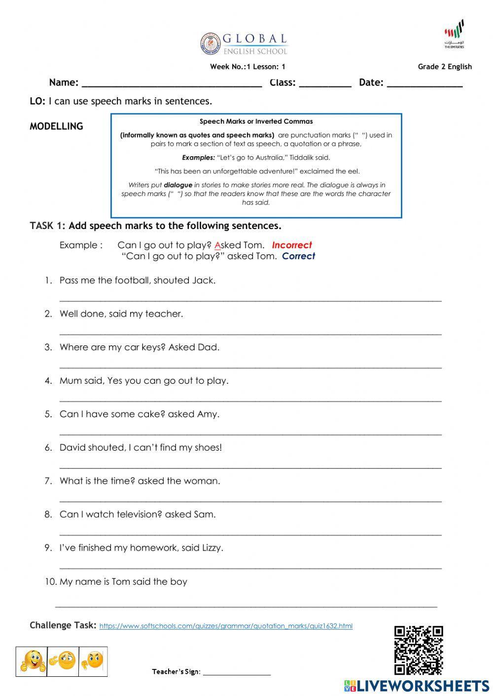 G2 w1 t2 worksheet | Live Worksheets