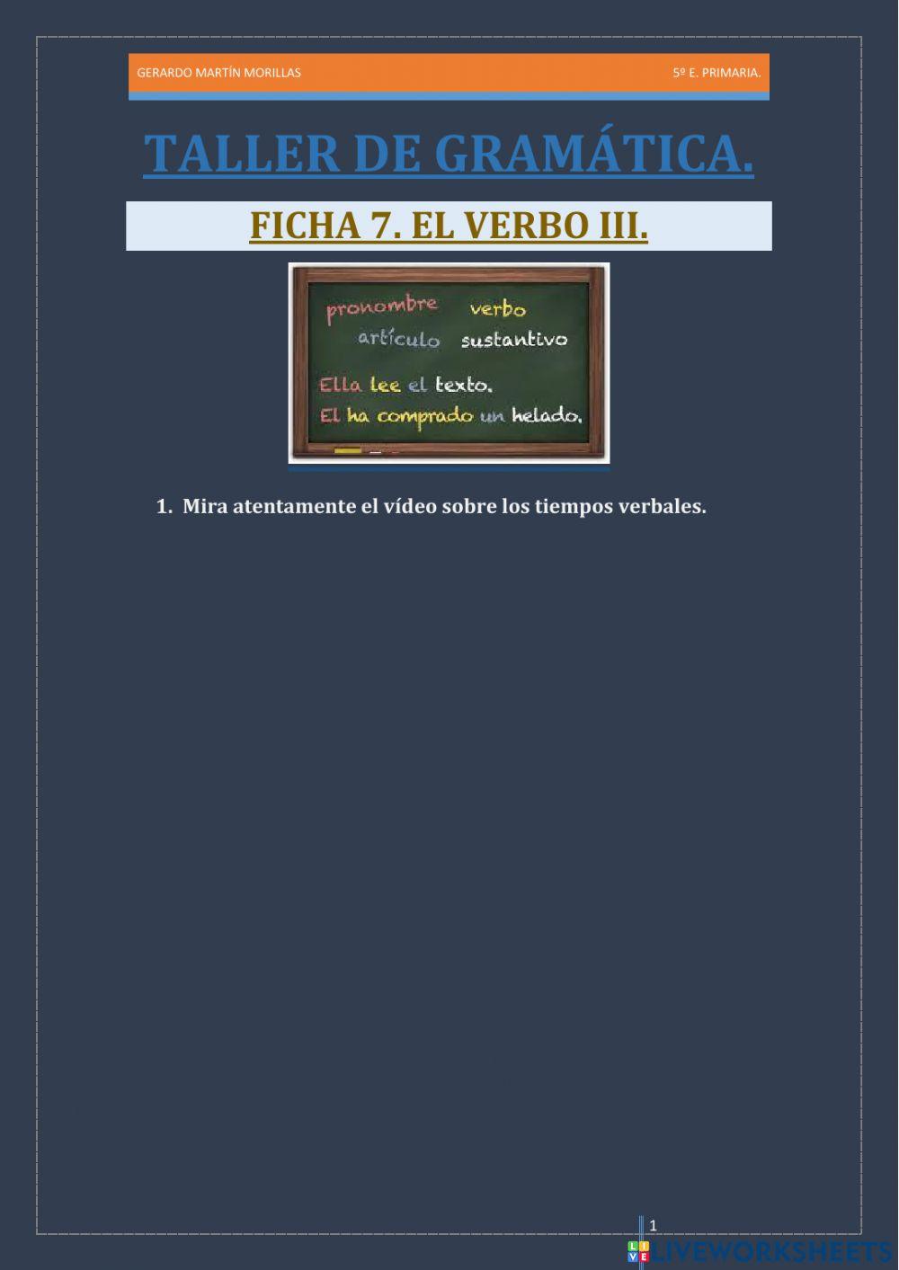 Taller de gramática. worksheet | Live Worksheets