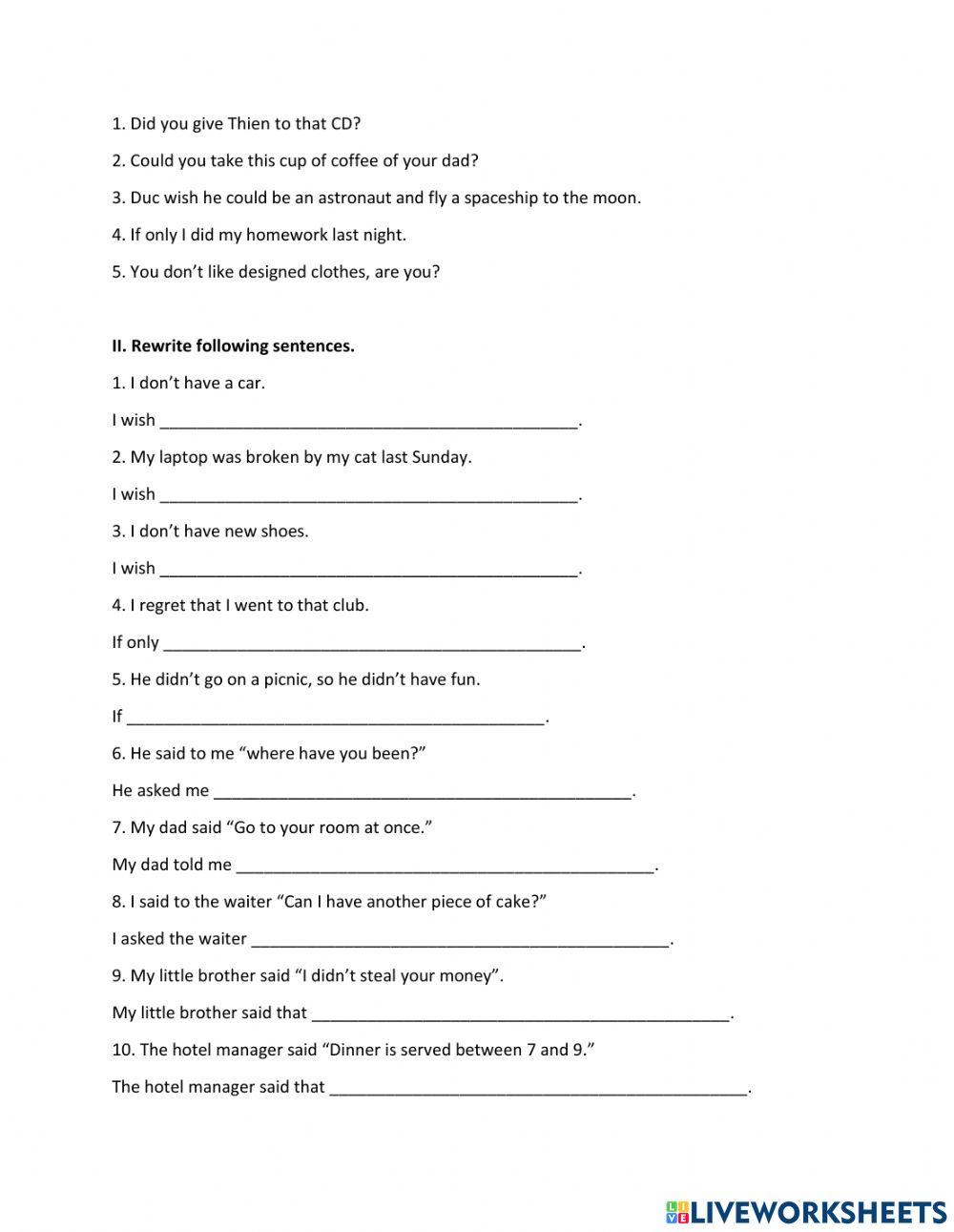 C3 - December test online exercise for | Live Worksheets