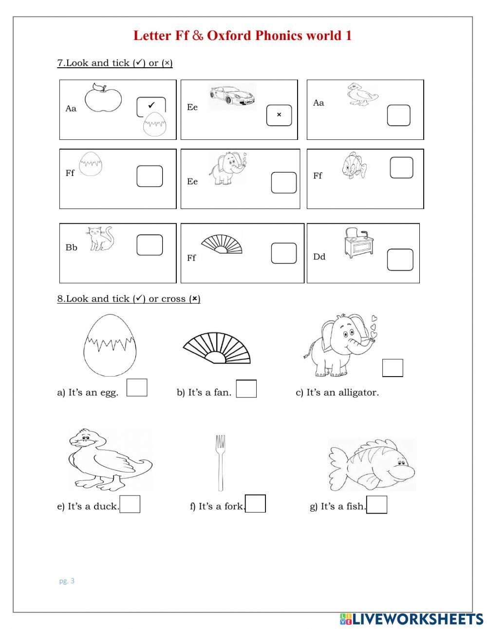 Letter F 1762100 | Dang Quynh Anh | Live Worksheets