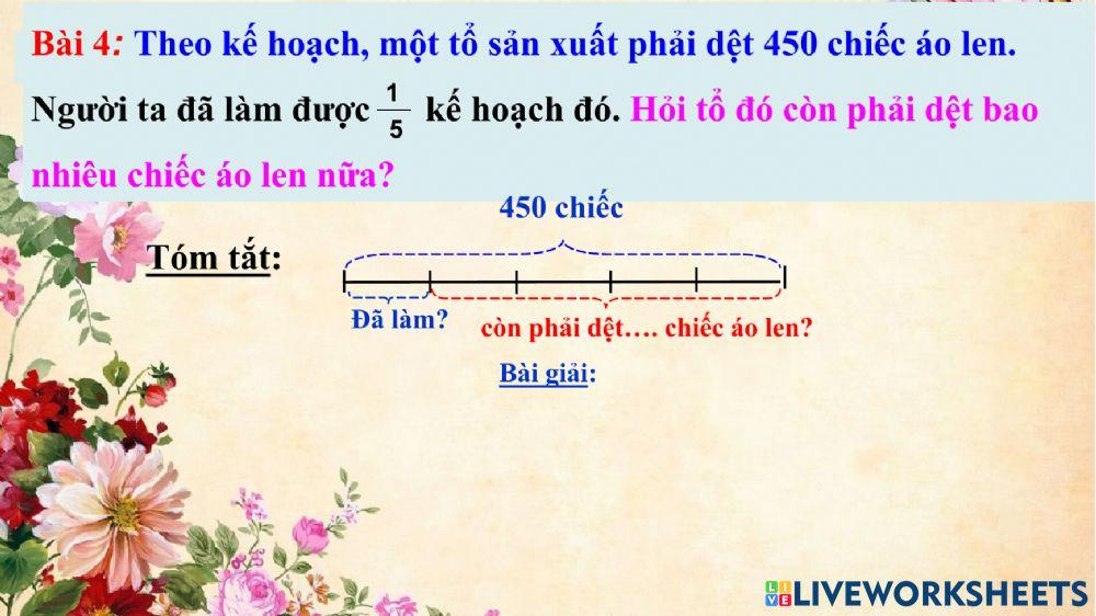 Bai tap toan worksheet for 3 | Live Worksheets