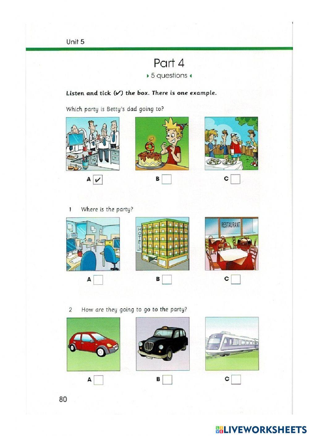 Flyers Practice… | Free Interactive Worksheets | 3517281