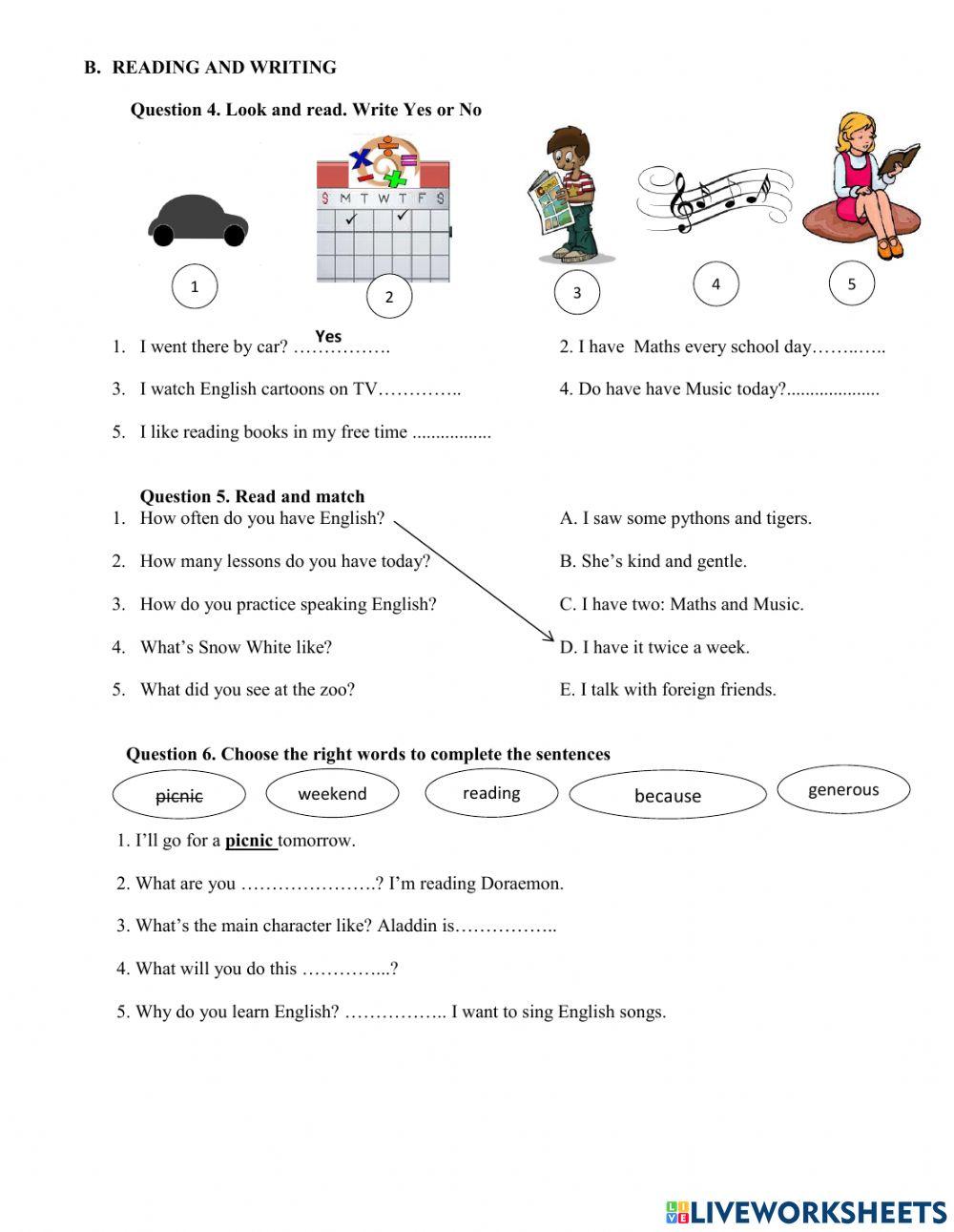 1st TERM TEST 1 - GRADE 5 online exercise for | Live Worksheets