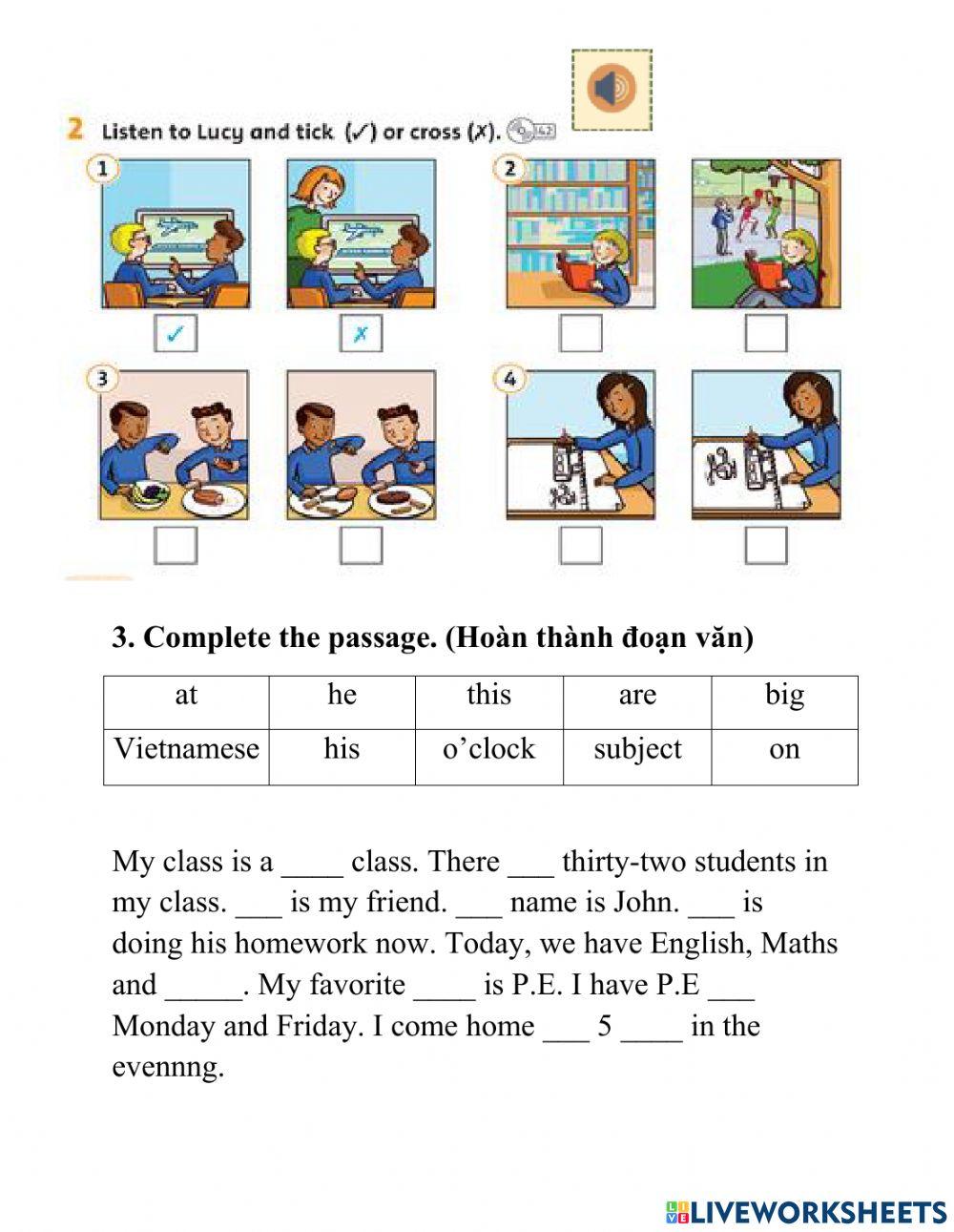 Unit 11 online activity for 3-4 | Live Worksheets