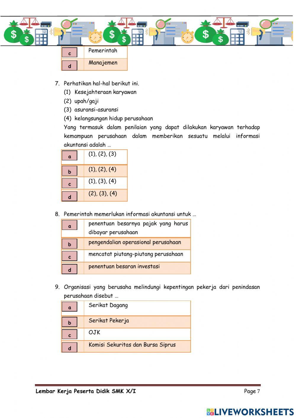 Komang Ade Komala Savitri-LKPD SMK X-I online exercise for | Live ...