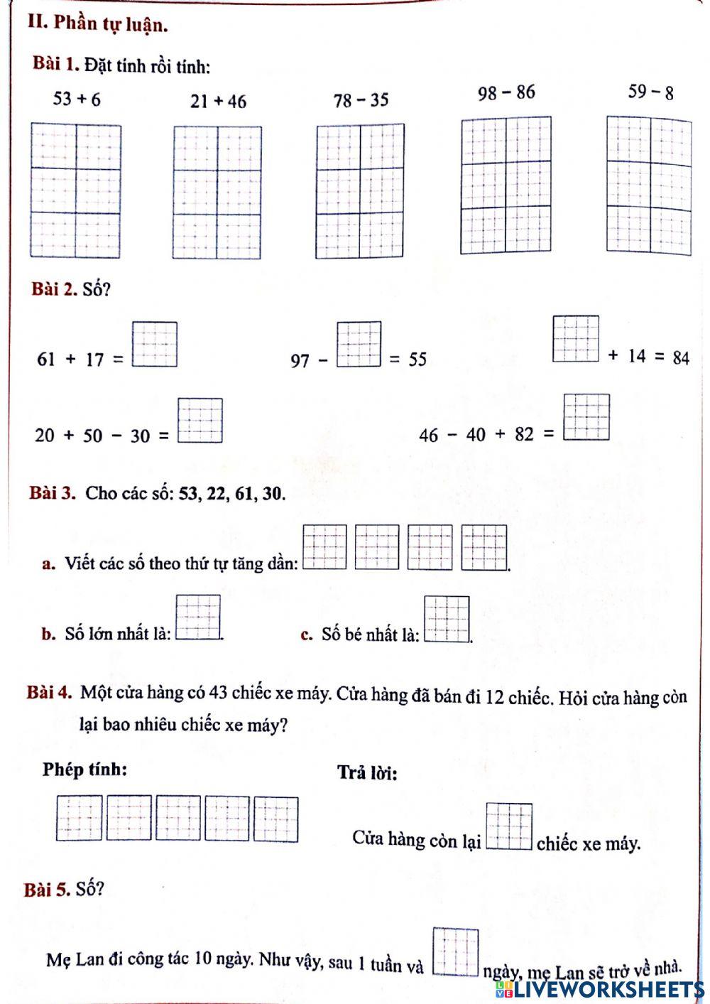 Tuần 35 interactive worksheet | Live Worksheets