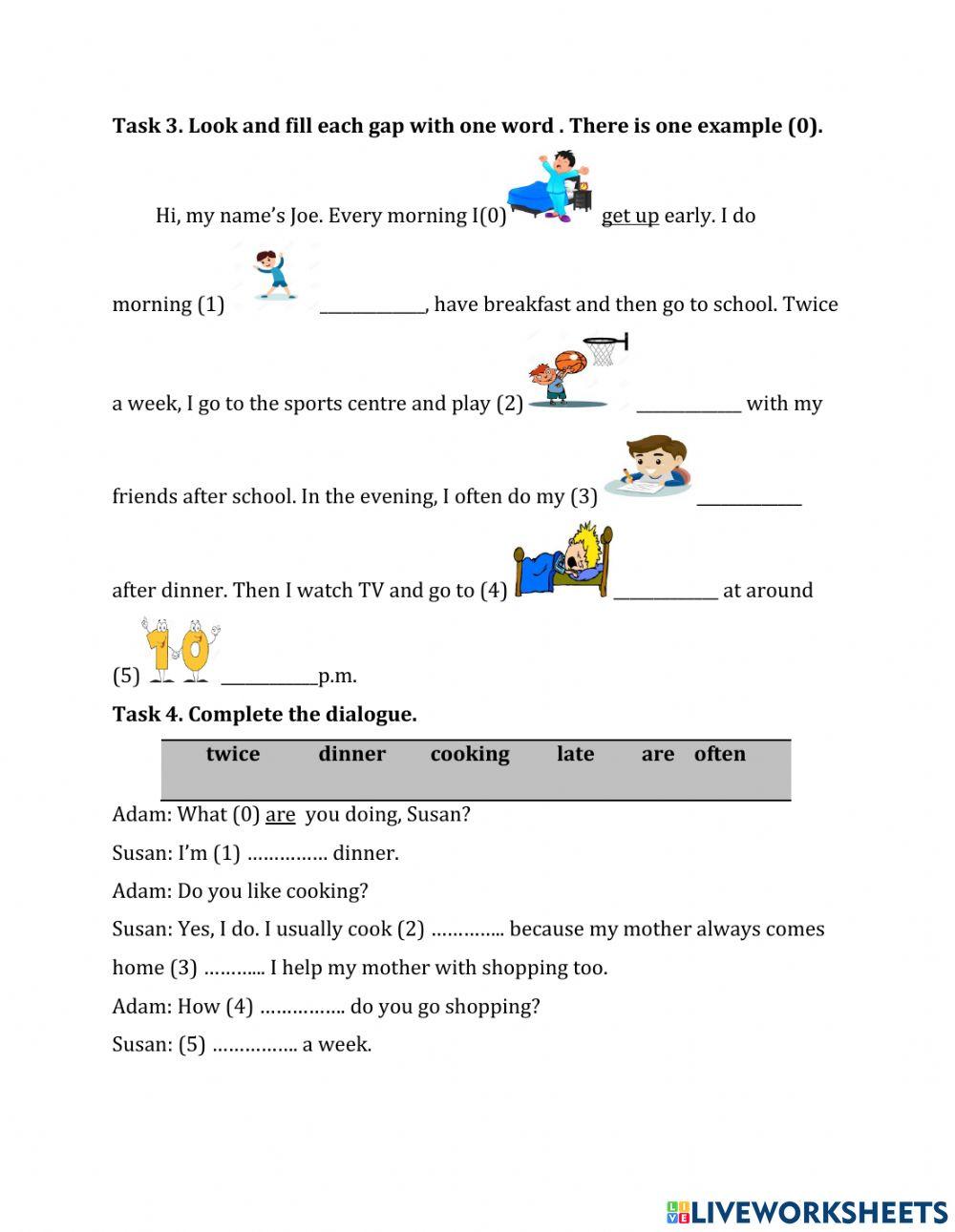 Review online exercise for 5 | Live Worksheets