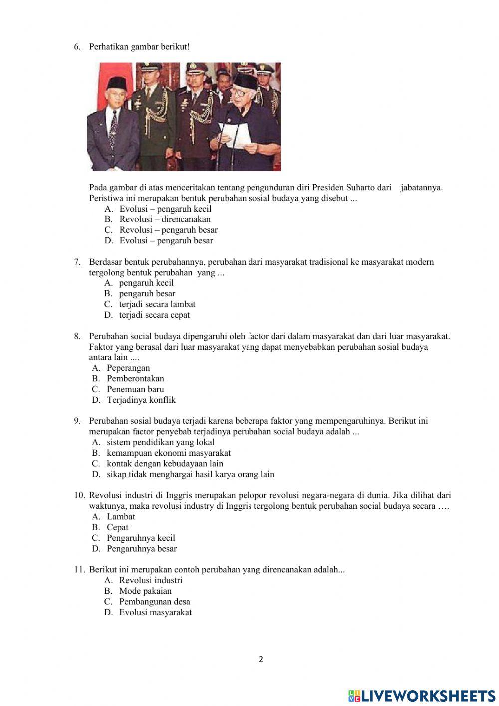 Soal latihan ips | Live Worksheets