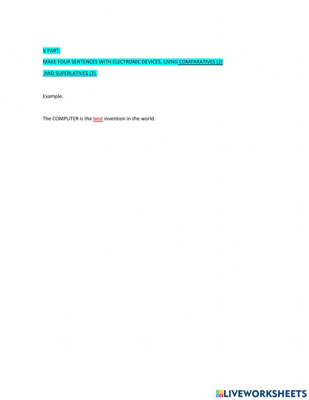 Electronic Devices 1706807 | Ariana | Live Worksheets