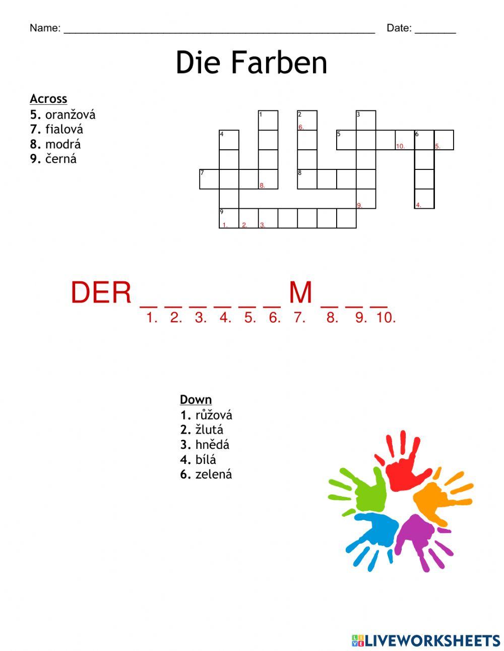 Farben | Free Interactive Worksheets | 1707233