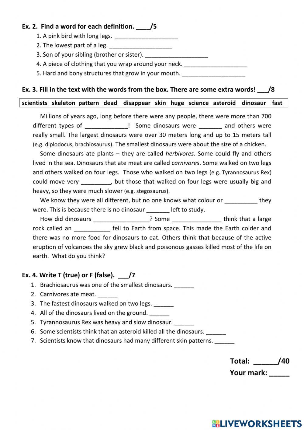 FF4 Unit3 VOCAB… | Free Interactive Worksheets | 1707308