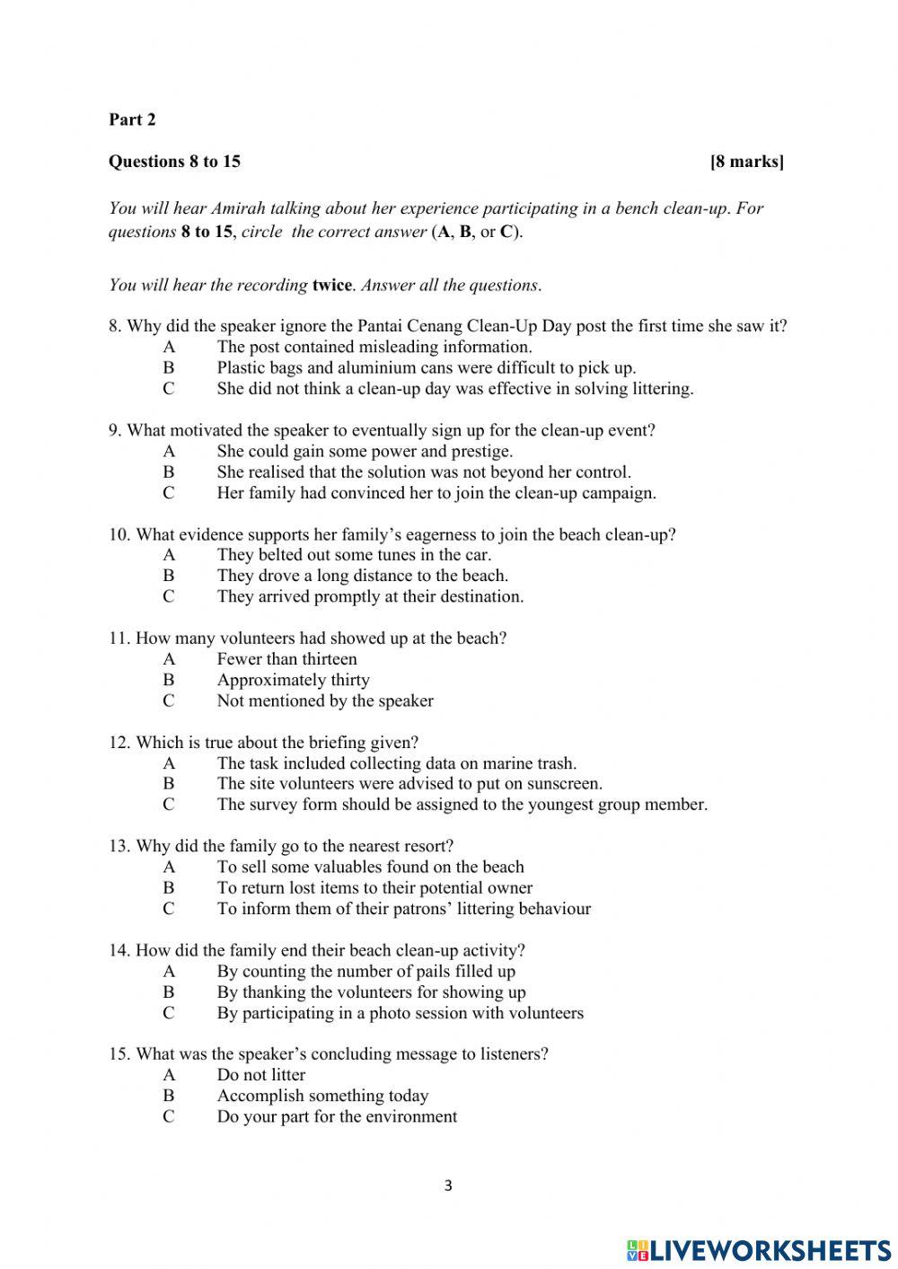 BP SPM TRIAL 2021: LISTENING 4180766 | solehdude | Live
