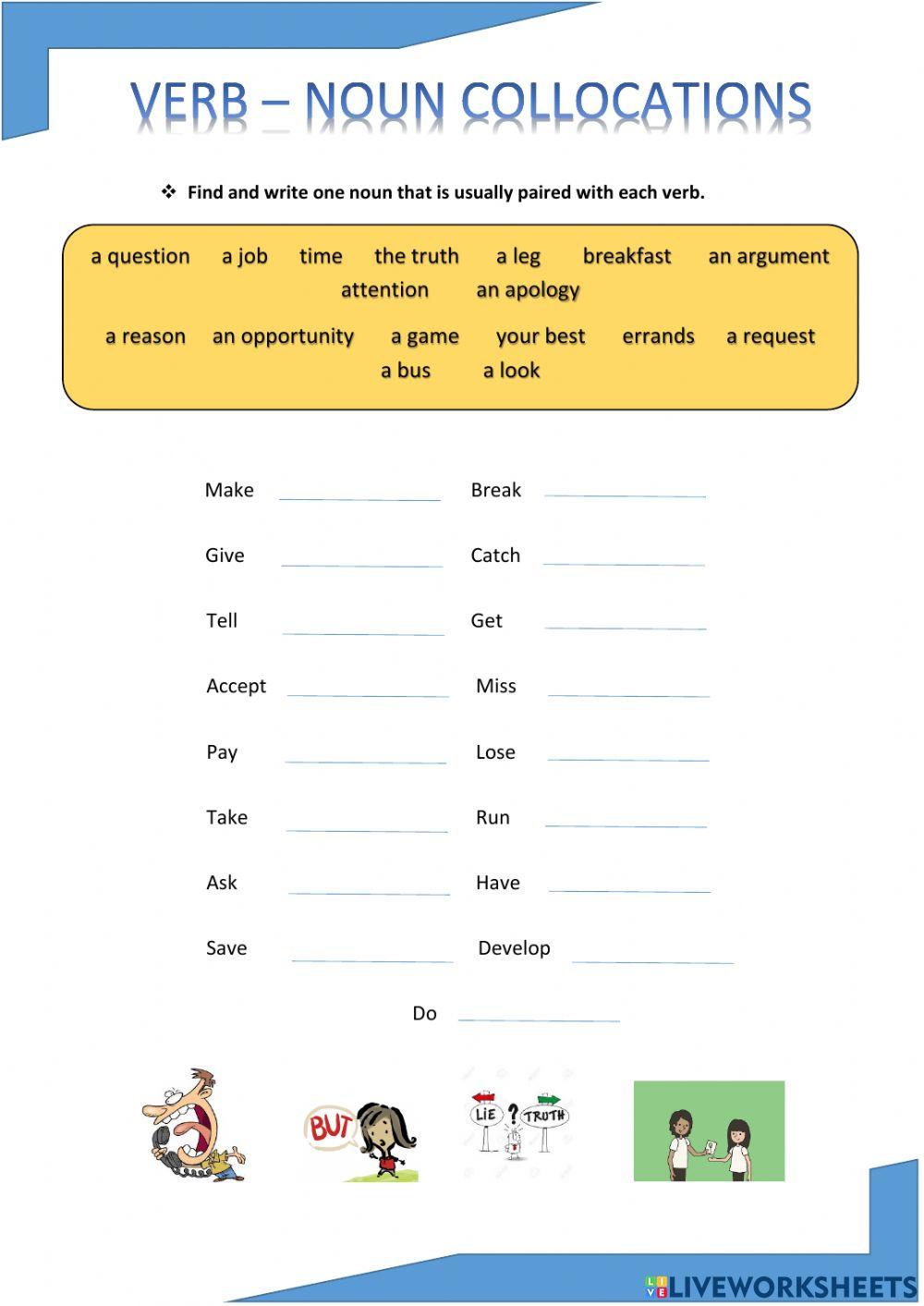 1708075 | Verb - noun collocations | Sandra Padilla