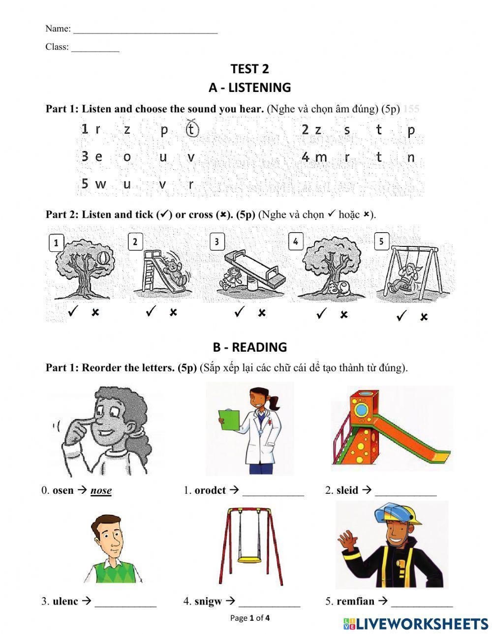 FF1 - test 2 | Free Interactive Worksheets | 1708170