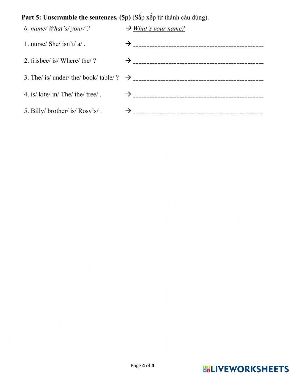 FF1 - test 2 | Free Interactive Worksheets | 1708170